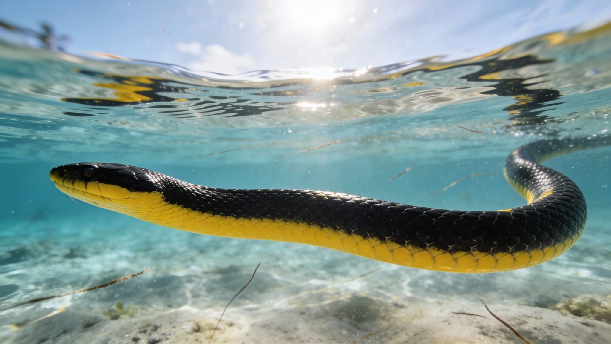 Yellow-bellied Sea Snake - Animal Streets
